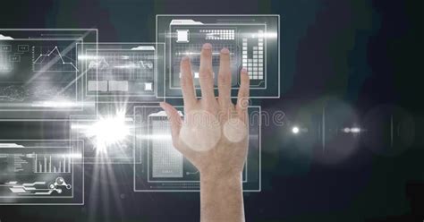 Key Over Digital Binary Pattern Encryption Stock Illustration