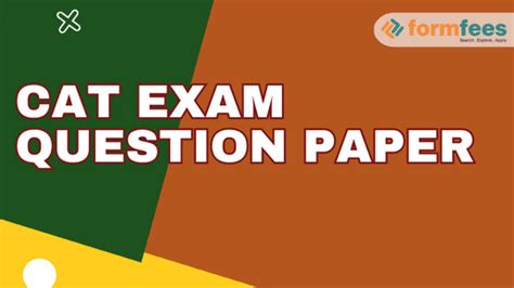 Cat Exam Question Paper Formfees
