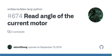 Read Angle Of The Current Motor · Issue 674 · Ev3devev3dev Lang Python · Github