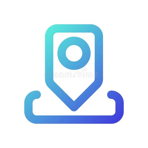 Location Pin Pixel Perfect Gradient Linear Ui Icon Stock Illustration Illustration Of Send