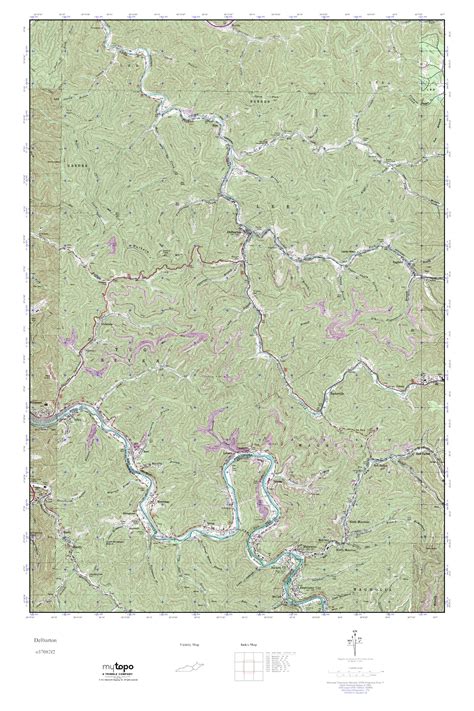 MyTopo Delbarton West Virginia USGS Quad Topo Map