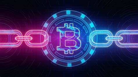 Blockchain Concept Where Chains Of Interconnected Neon Colored Nodes