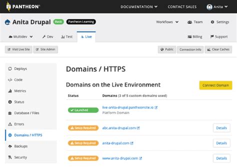 Custom Domains Domains On Pantheon Pantheon Docs
