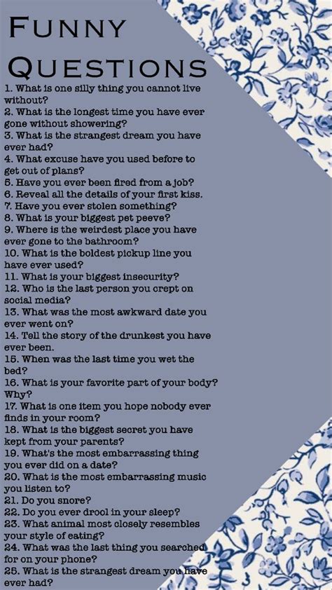 The Question Game Funny Questions Funny Questions Questions To Get