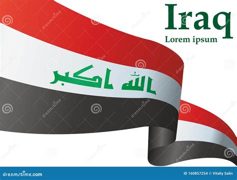 Flag Of Iraq Republic Of Iraq Template For Award Design An Official