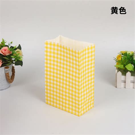 พร้อมส่ง 25ใบ ถุงกระดาษลายสก๊อต ลายตาราง ซองกระดาษใส่ขนม ขยายข้าง Shopee Thailand