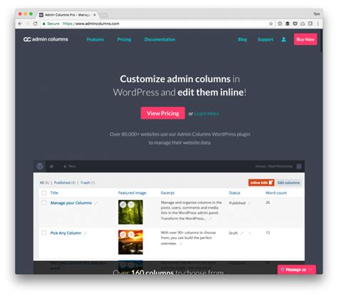 Wordpress Admin Columns Made Easy Via Admin Columns Pro Tom Mcfarlin