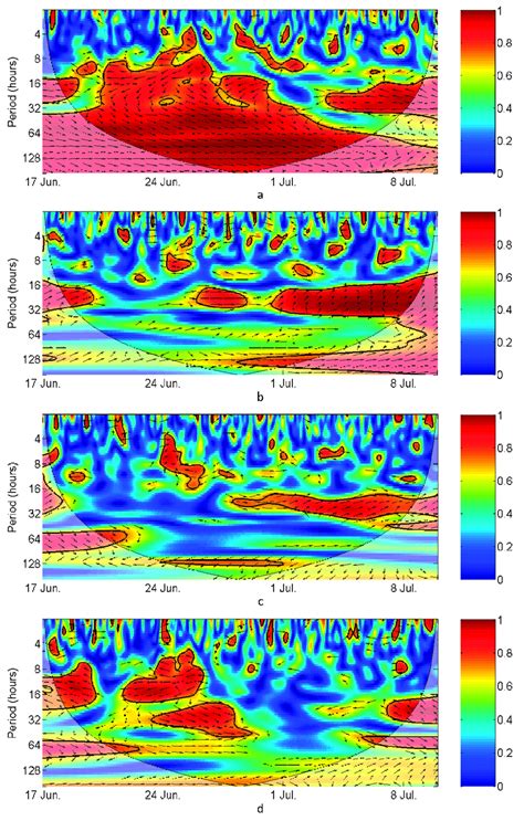 Scalograms Of The Wavelet Coherence Analysis Of Some Water Parameters