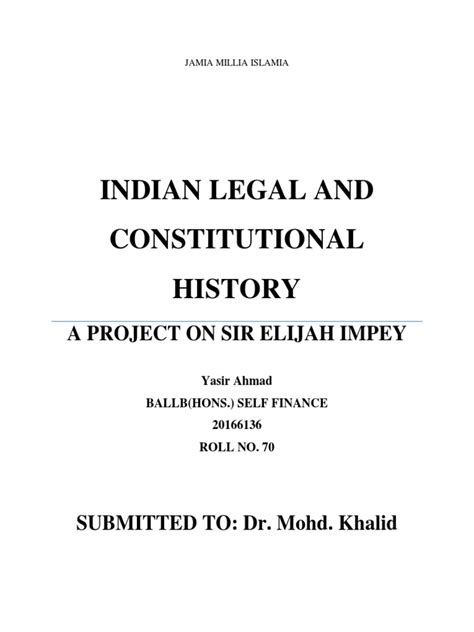 Indian Legal And Constitutional History Download Free Pdf Supreme