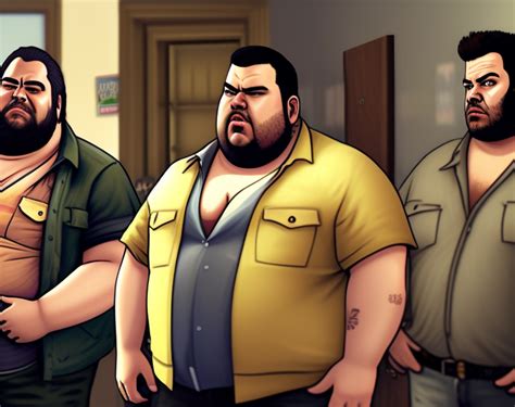 Krea Ai Fat And Potbellied And Ugly And Hairy Guy Comic G