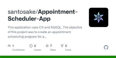 GitHub Santosake Appointment Scheduler App This Application Uses C And MySQL The Objective