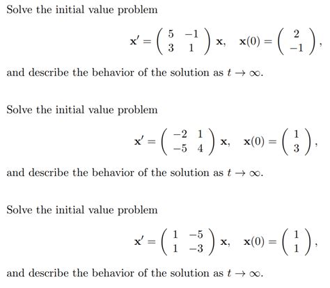 solved solve the initial value problem 5 1 x x 0 and