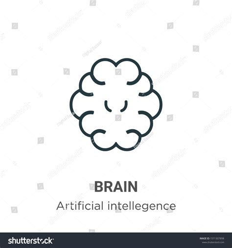 Brain Outline Vector Icon Thin Line Stock Vector Royalty Free 1571307898 Shutterstock