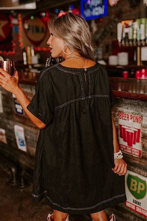 Other Side Of Midnight Corduroy Mini Dress In Black • Impressions