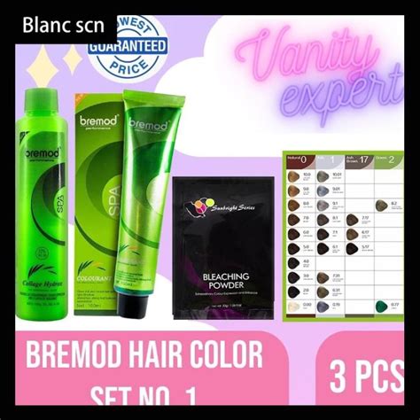 Blanc Scn Bremod Hair Color Set No1 With Oxidizer And Bleaching Powder