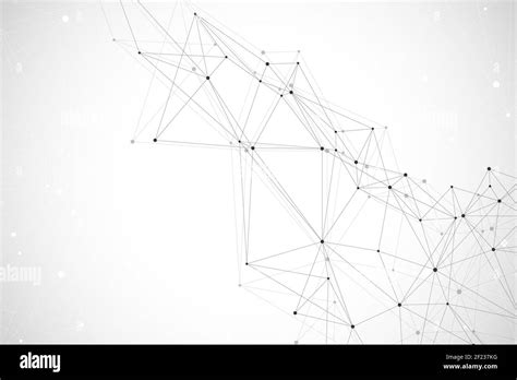 Abstract Plexus Background With Connected Lines And Dots Wave Flow Plexus Geometric Effect Big