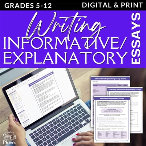Informative Explanatory Essay Writing Unit Graphic Organizers Rubrics Models