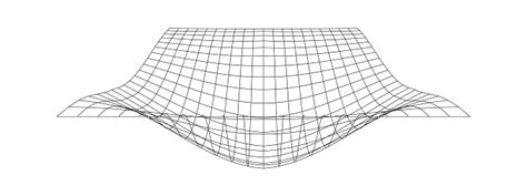 Distorted Grid Surface Mesh Warp Texture Bented Lattice Isolated On White Background Futuristic