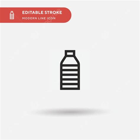 Minimalist Vector Icon Of A Water Bottle Designing A Symbolic