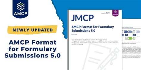 Amcp Format For Formulary Submissions Version 5 0 Journal Of Managed
