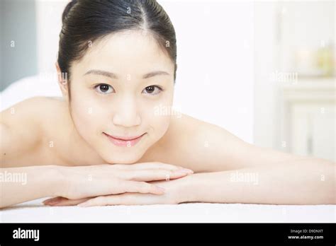 Portrait Of Woman Relaxing In Spa Stock Photo Alamy