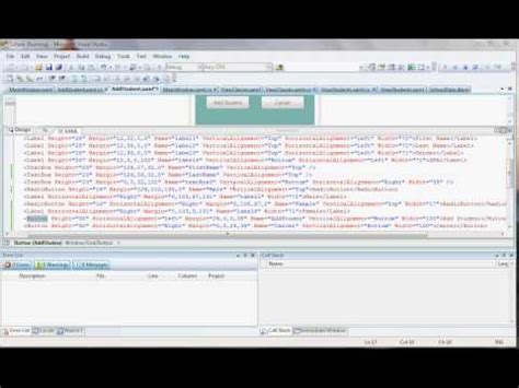 Tutorial Visual Studio Linq To Sql C And Wpf Youtube
