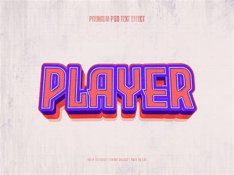 Premium Psd Player Fully Editable Premium Text Effect