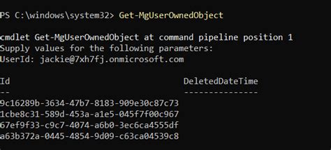 Get Mguserownedobject Retrieve User Owned Objects In M