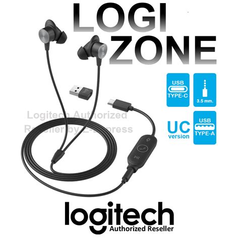 Logi Zone Wired Earbuds Uc หูฟังเอียร์บัด พร้อมไมโครโฟนตัดเสียงรบกวน