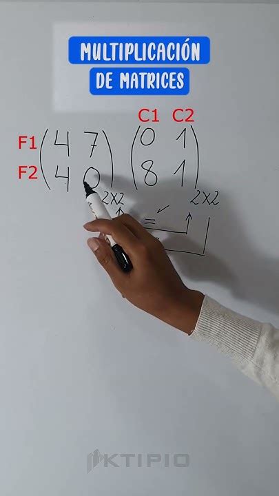 Multiplicación De Matrices 2x2 Tutorial Algebralineal Shorts Youtube