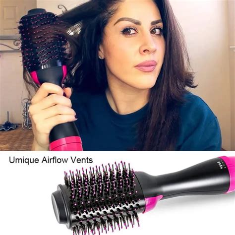 One Step Hair Dryer Volumizer Hot Air Brush Negative Electric Blow