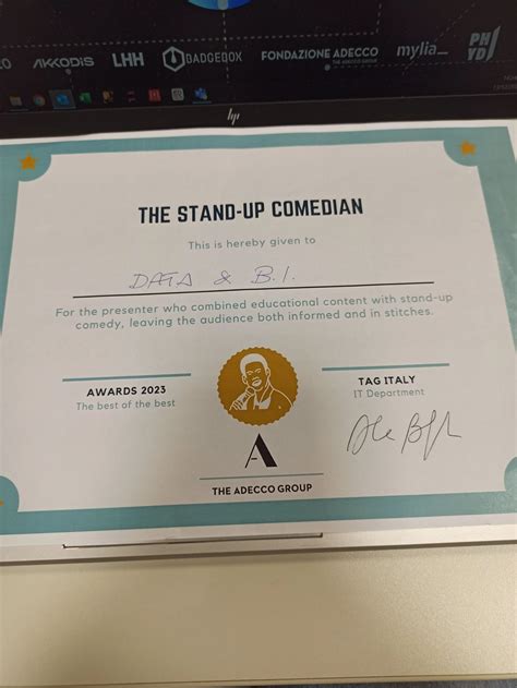 Simone Bugna On Linkedin Certified Stand Up Comedian By The Adecco Group Italy It Department 😂😂