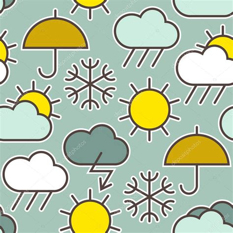 Seamless Pattern Of Weather Symbols Stock Vector By ©nikolae 24577697