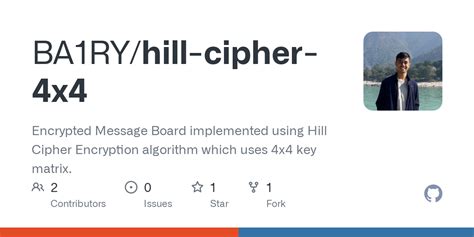 Github Ba1ryhill Cipher 4x4 Encrypted Message Board Implemented