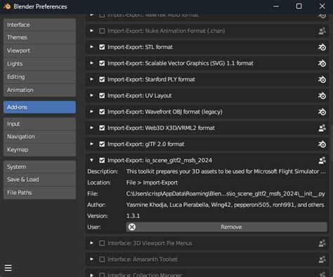 Blender Plugin Installation Sdk Toolssamplesdocumentation Msfs