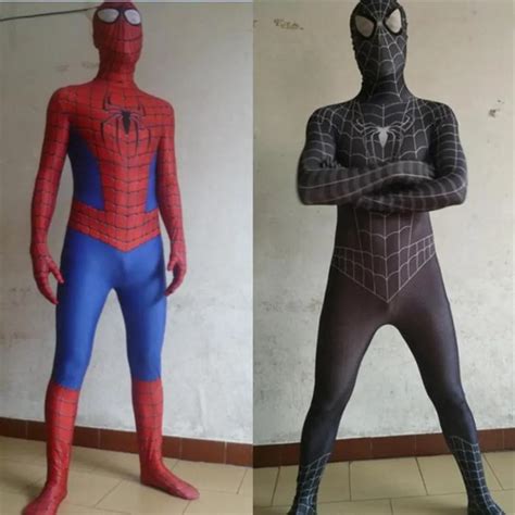 Rot Schwarz Spiderman Kostüm Spinne Mann Anzug Spider Mann Kostüme
