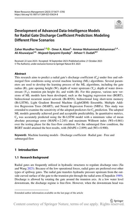 Development Of Advanced Data Intelligence Models For Radial Gate Discharge Coefficient