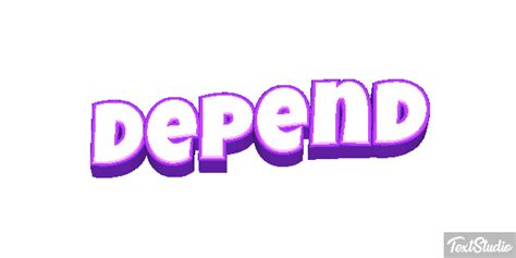 Depend Word Animated  Logo Designs
