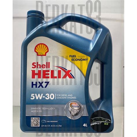 Clear Old Stock Shell Helix Hx7 5w 30 Semi Synthetic Engine Oil 4l