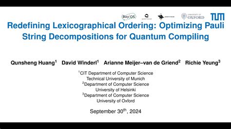 redefining lexicographical ordering optimizing pauli string