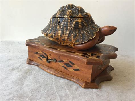 1880s English Carved Wood Turtle Box At 1stdibs Wooden Turtle Box