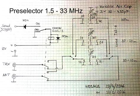 Rf Preselector Schematic Rf Amplifier And Preselector Circui