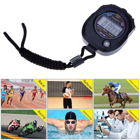 Portable Handheld Waterproof Digital Lcd Stopwatch Chronograph Sports