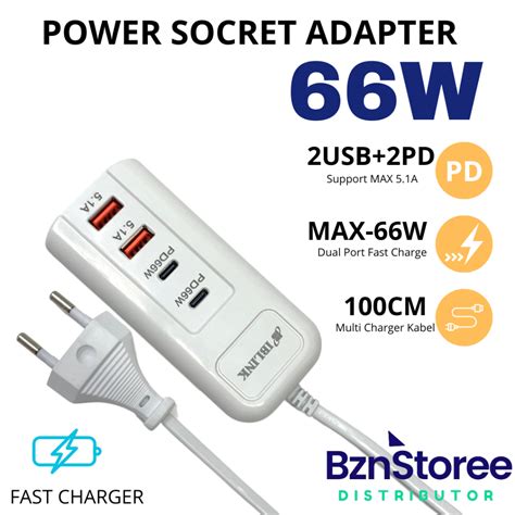 Jual Power Socket Usb Charger 5 1a 2pd 2usb 100cm Usb Pd Fast Charging Power Socket Usb