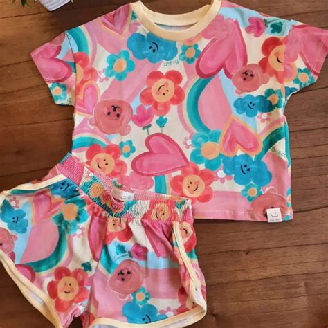 Conjunto Infantil Menina Em Cotton Giraluna Moda Infantil