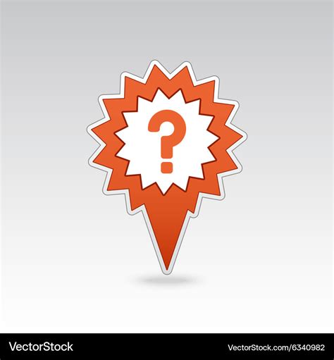 Question Mark Pin Map Icon Pointer Markers Vector Image