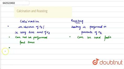 Calcination And Roasting Class 12 Exam Revision Series Chemistry