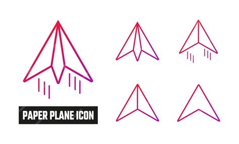 Premium Vector Paper Plane Gradient Icon Vector Illustration