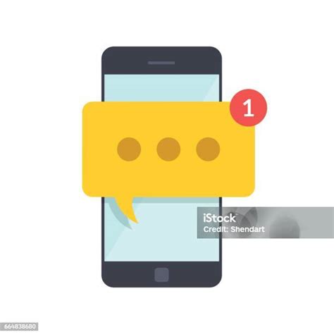 스마트폰 화면에서 새 메시지와 함께입니다 채팅 Sms 짹 짹짹 인스턴트 메시징 웹 사이트 웹 배너 인쇄 된 자료에 대 한 모바일