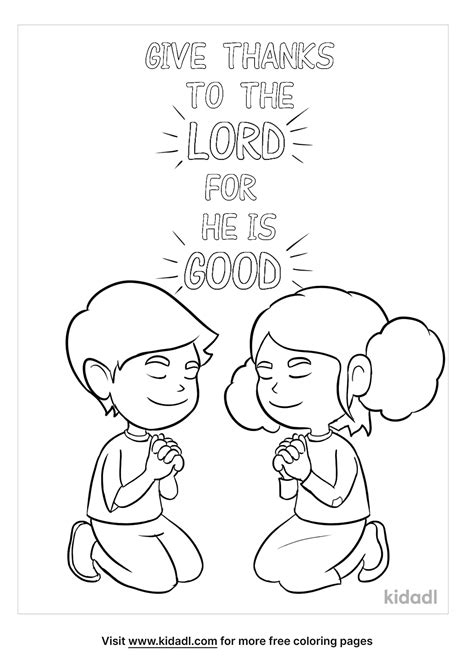 Give Thanks To The Lord Coloring Page